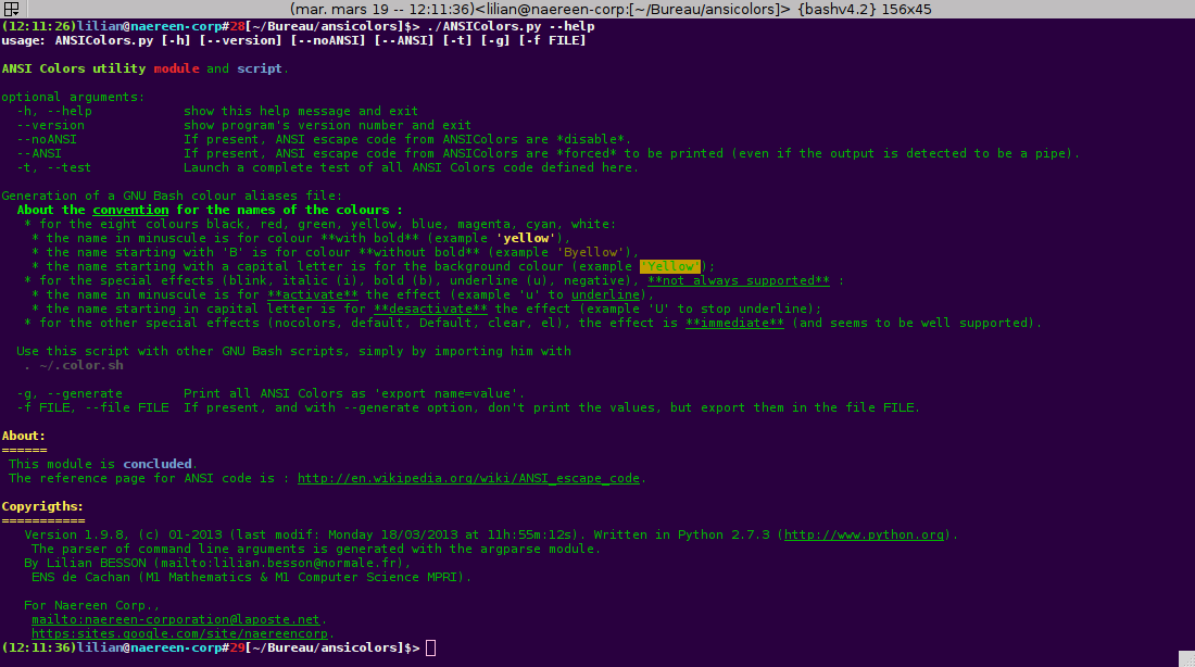 Welcome To ANSI Colors s Documentation ANSIColors balises Public 